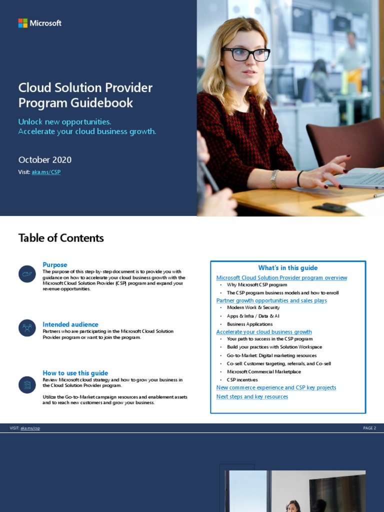 Cloud Solution Provider Program Guidebook | PDF | Microsoft Azure ...