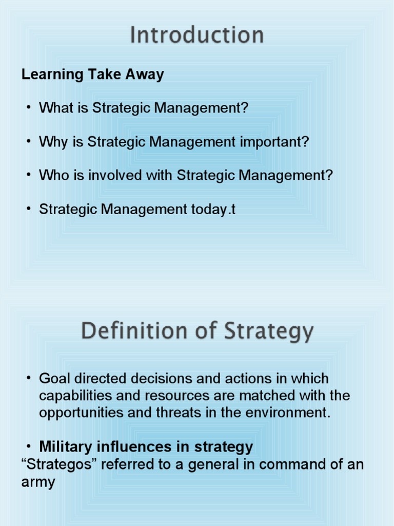 An Introduction To Strategy New | PDF | Strategic Management ...
