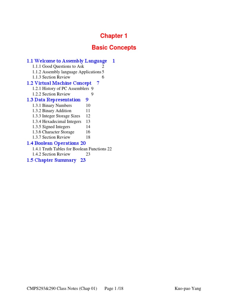 Introduction to Assembly Language Basics | PDF | Assembly Language ...