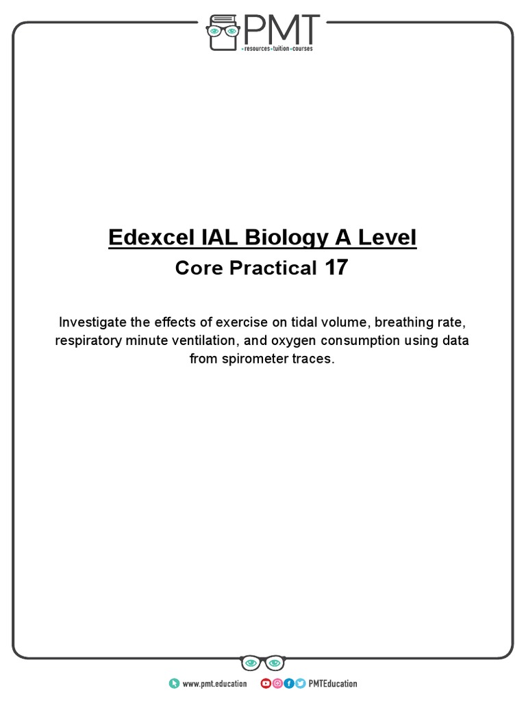 Edexcel IAL Biology A Level 17: Core Practical | PDF | Breathing ...