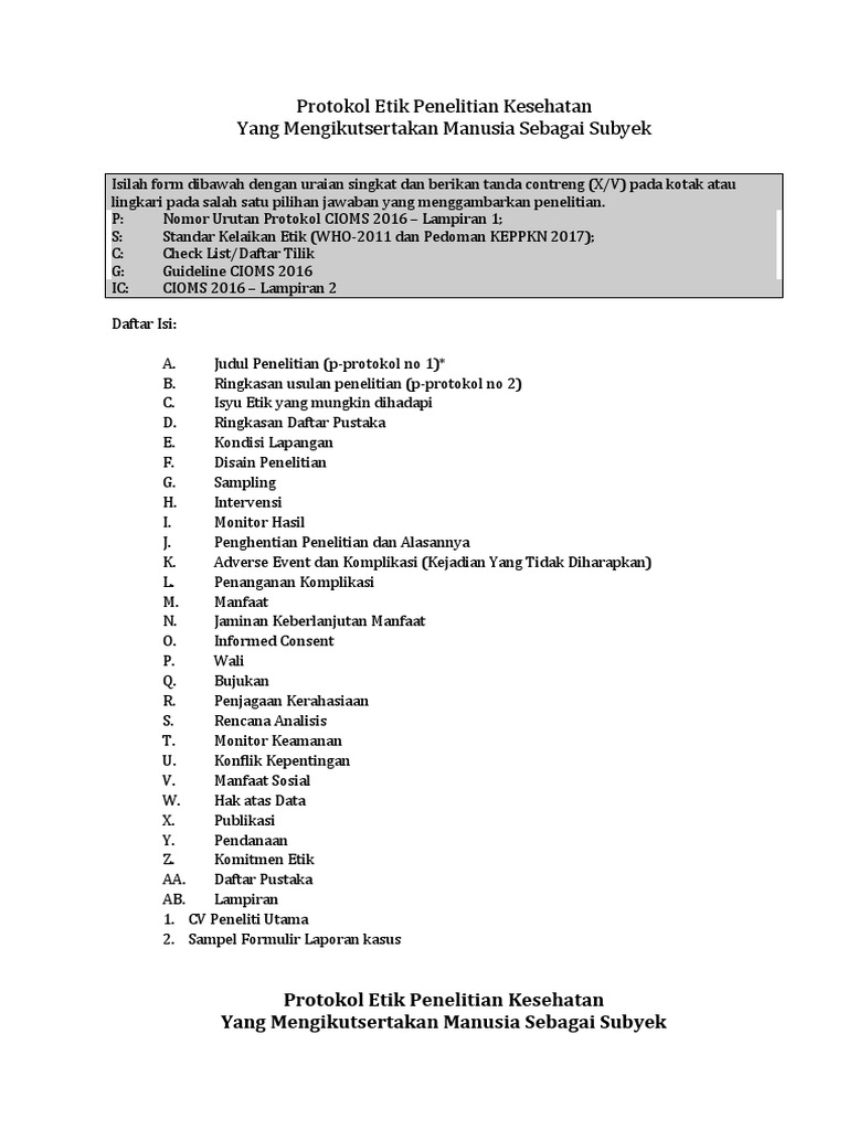 Form Protokol Mutakhir Johan | PDF