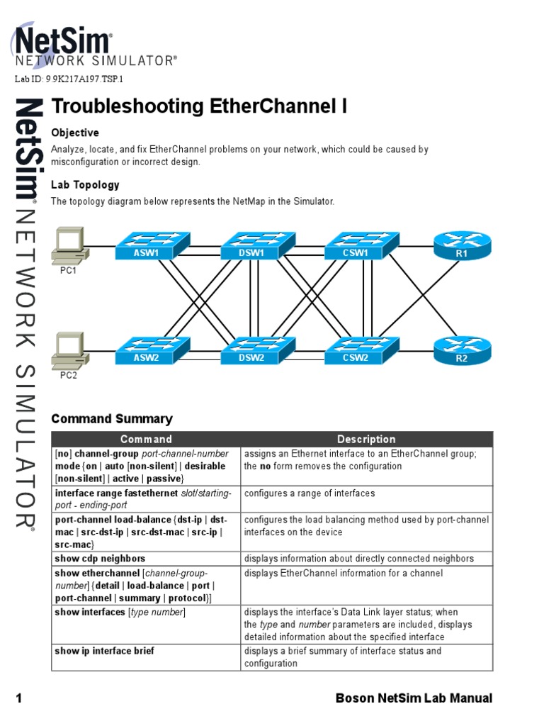16-Troubleshooting EtherChannel I | PDF | Load Balancing (Computing ...