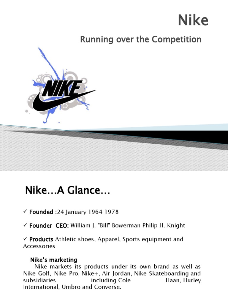 Nike Ppt | Shoe | Brand