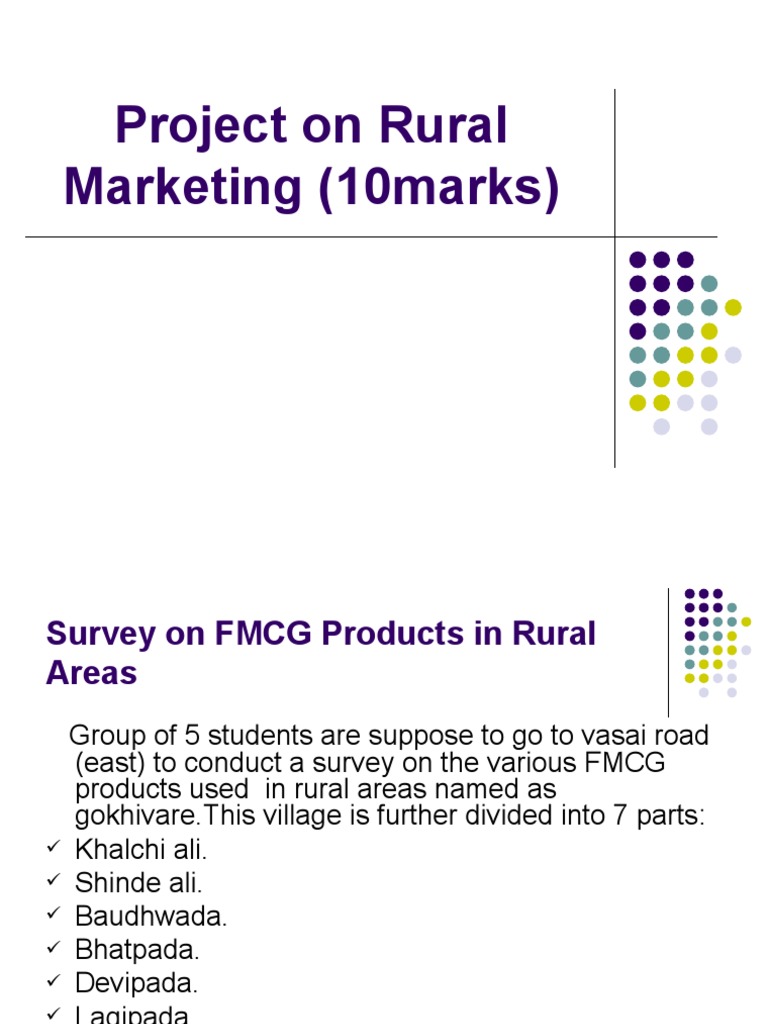 Project On Rural Marketing | PDF