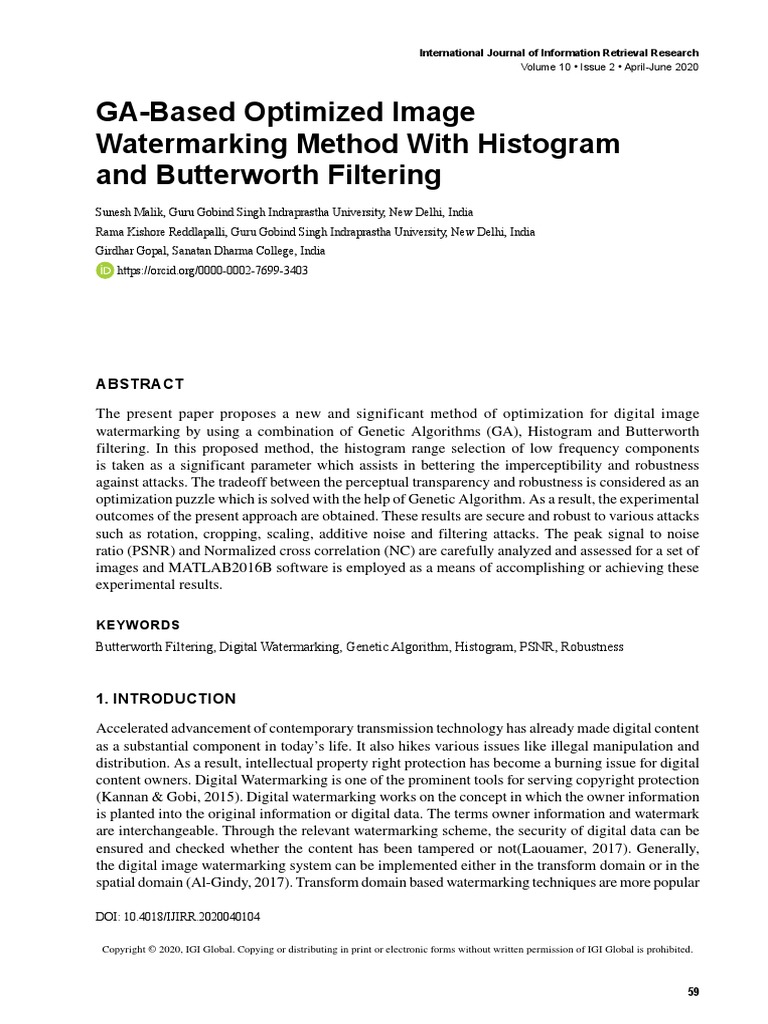 Malik 2020 | PDF | Genetic Algorithm | String (Computer Science)