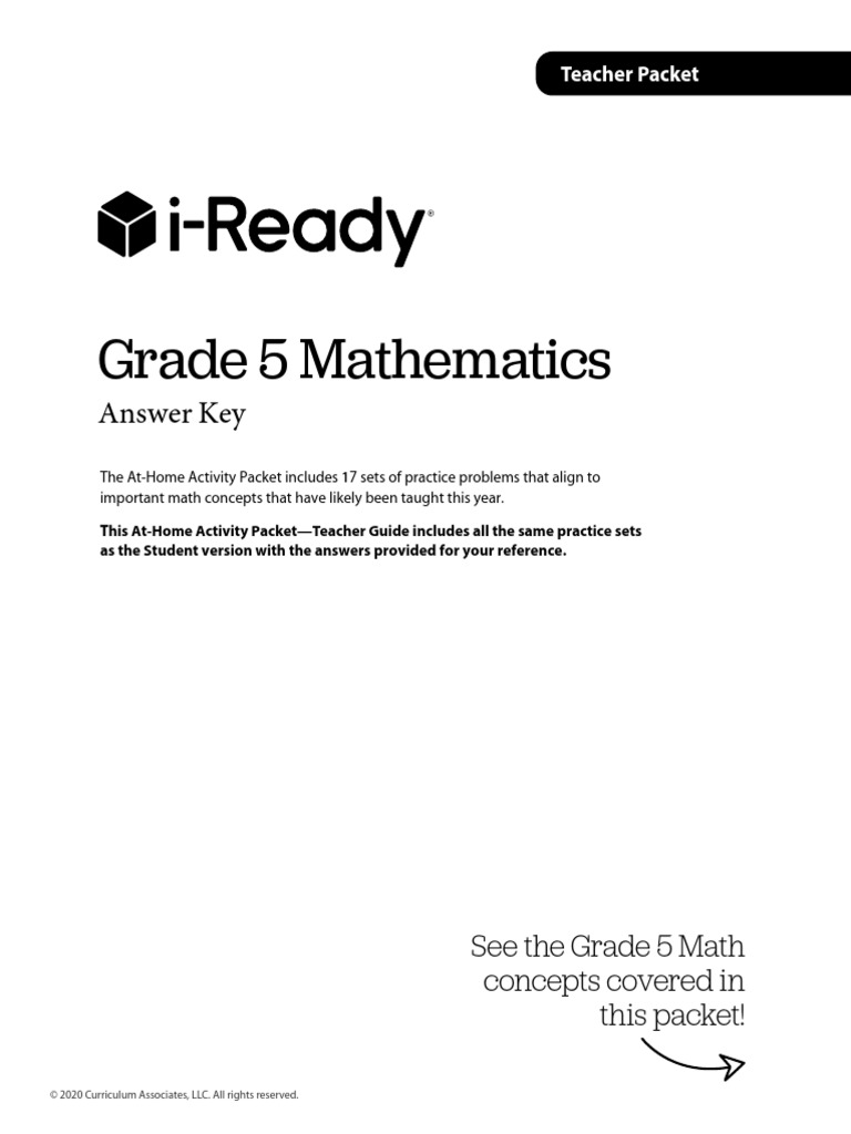 Grade 5 Math Answer Key | PDF | Division (Mathematics) | Numbers