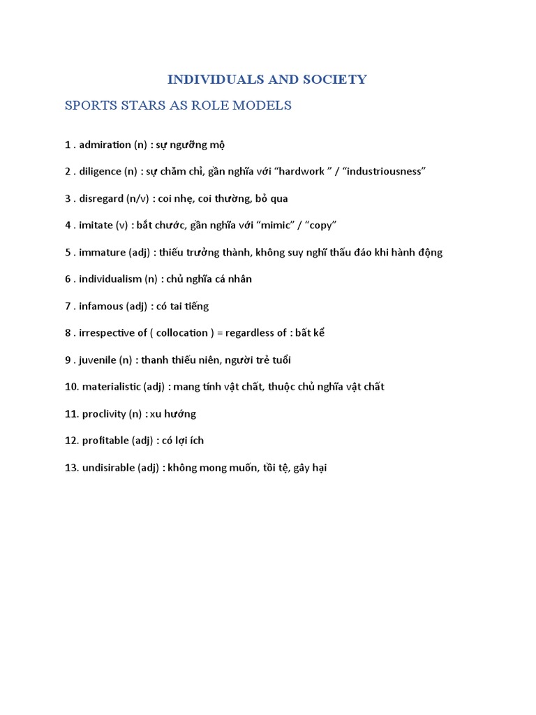 Sports Stars: Role Models or Risks? | PDF | Zoo