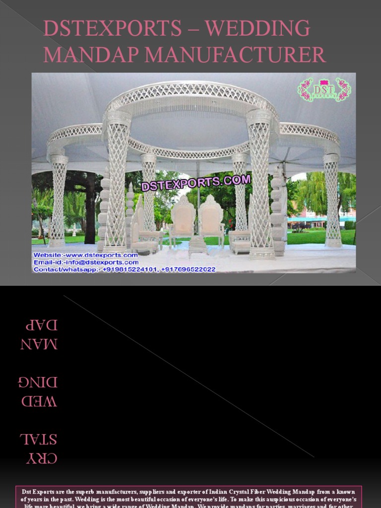 Dstexports - Wedding Mandap Manufacturer | PDF | Cooking, Food & Wine ...