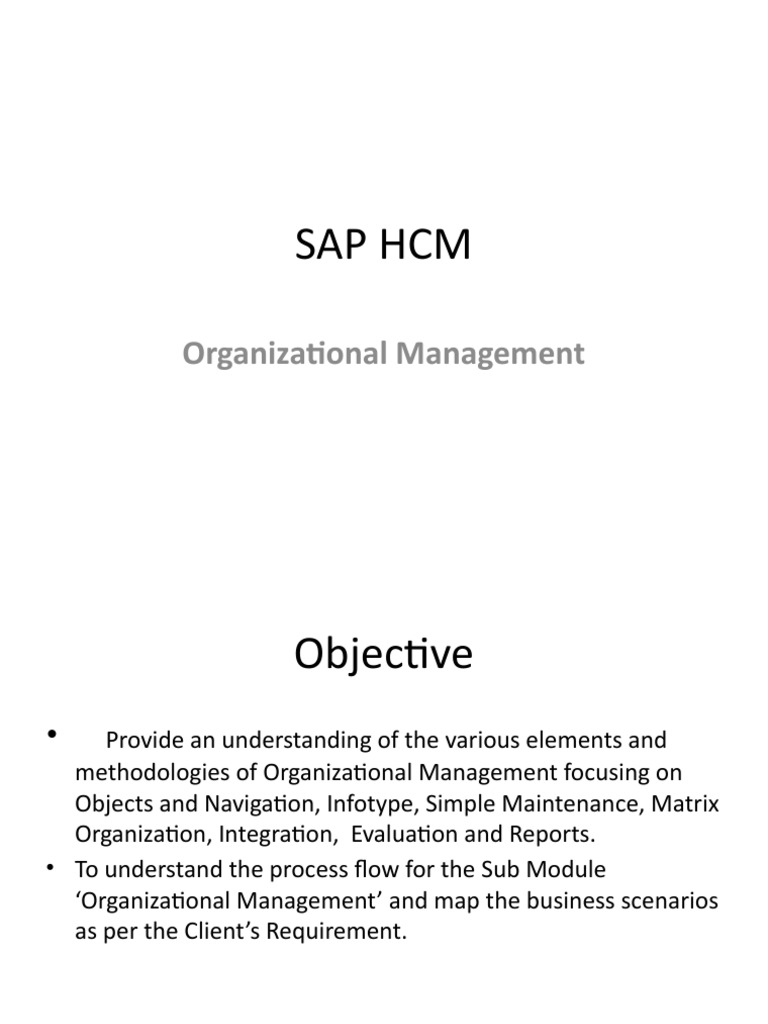 Fdocuments - in - Sap HCM Om Presentation | PDF | Business Process ...