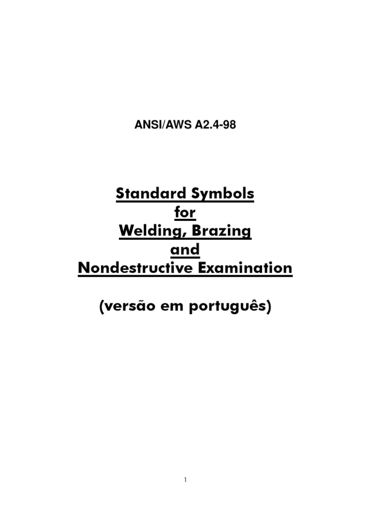 AWS A2.4 1998 (Português) - Standard Symbols For Welding, Brazing, and ...