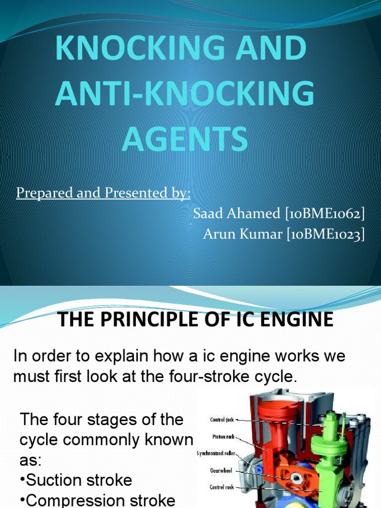Knocking and Anti-Knocking Agents in IC Engines | PDF | Internal ...