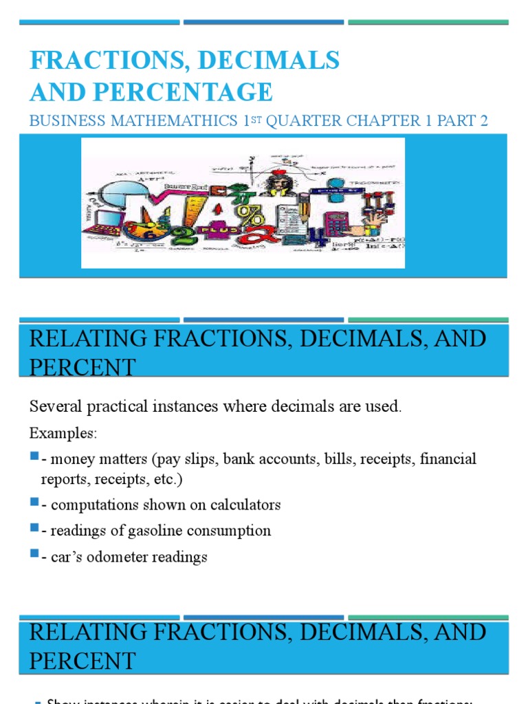 Business Math 1st Quarter Chapter 1 Part 2 Lesson | PDF | Decimal ...
