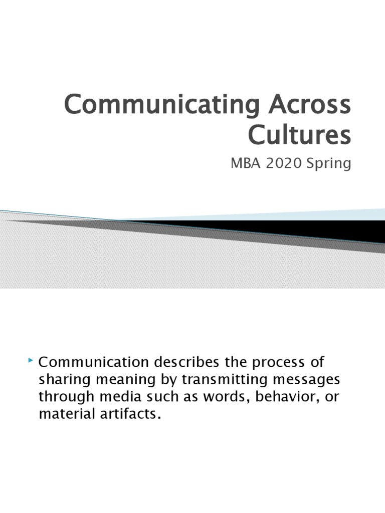 Communicating Across Cultures | PDF | Cross Cultural Communication ...