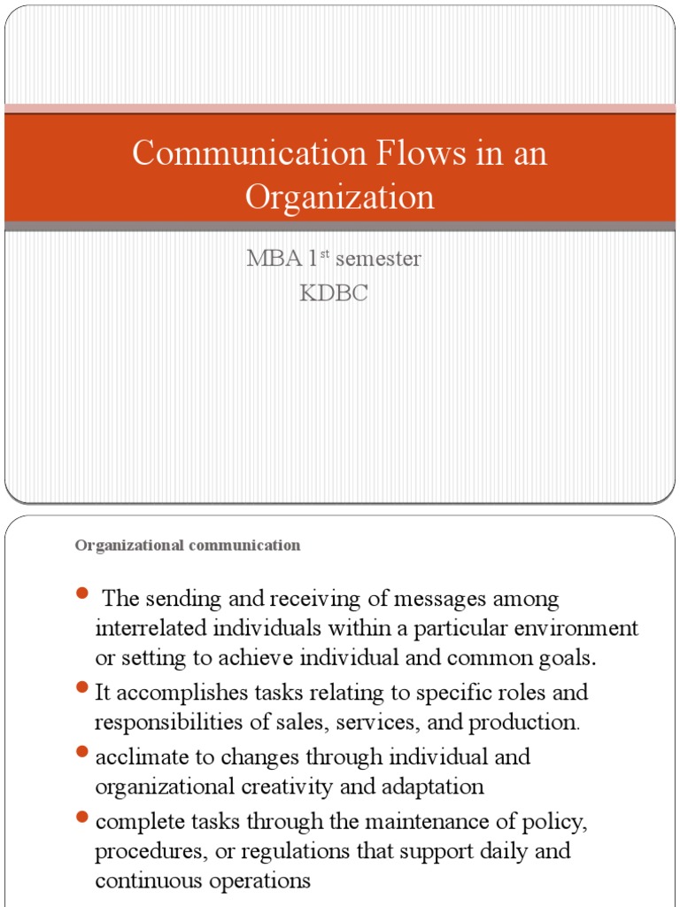 Communication Flows in An Organization | PDF | Hierarchy | Communication