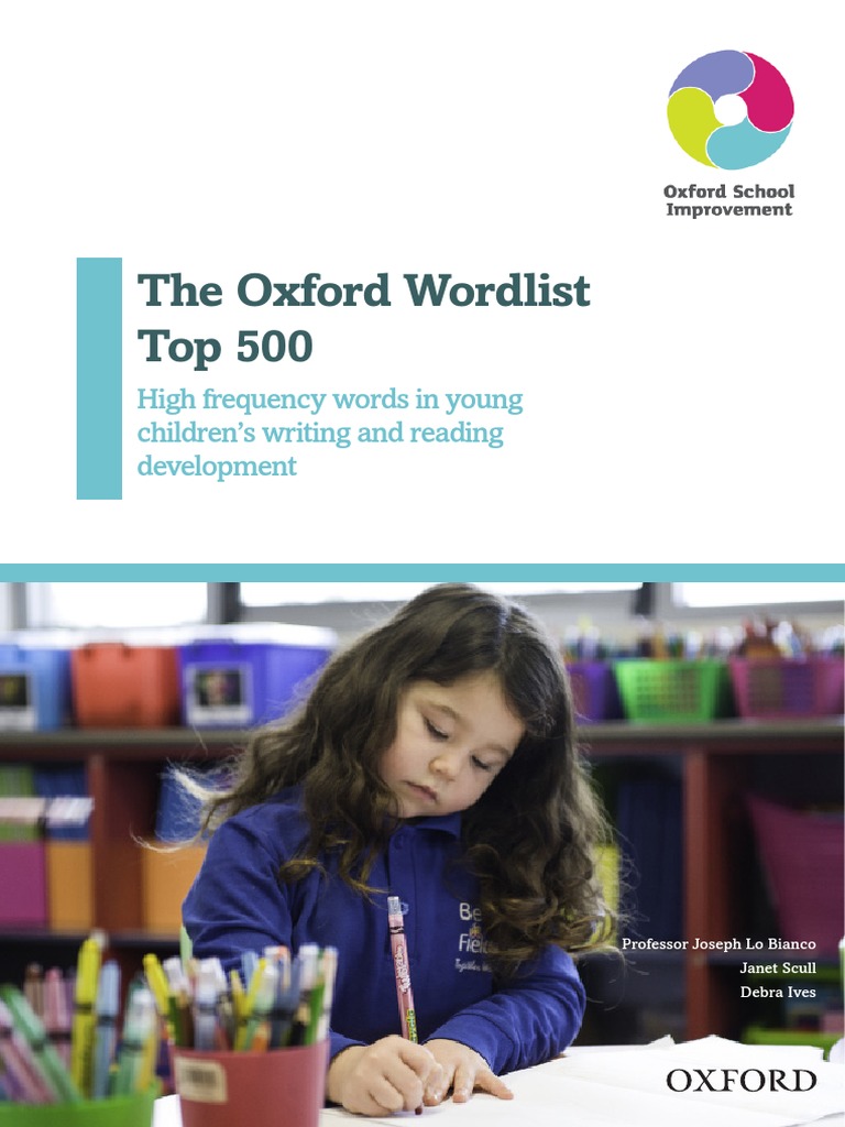 The Oxford Wordlist Top 500: High Frequency Words in Young Children's ...