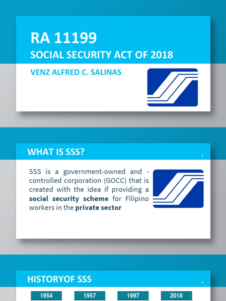 Social Security Act of 2018: Venz Alfred C. Salinas | PDF ...