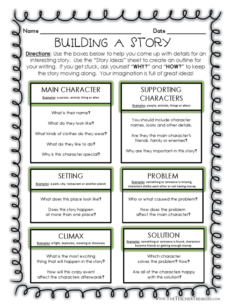 Building A Story: Main Character Supporting Characters | PDF