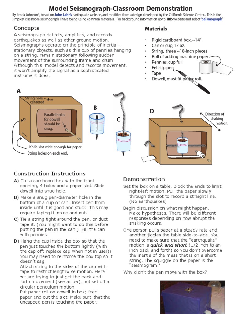 Build Your Own Classroom Seismograph | PDF