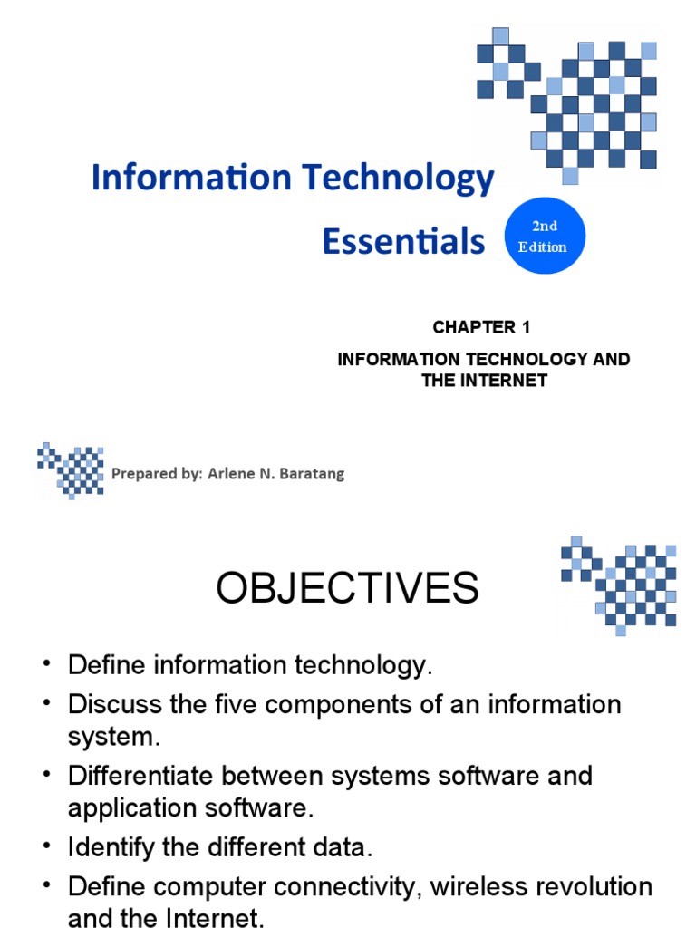 Information Technology Essentials: Prepared By: Arlene N. Baratang | PDF | Microcomputers ...