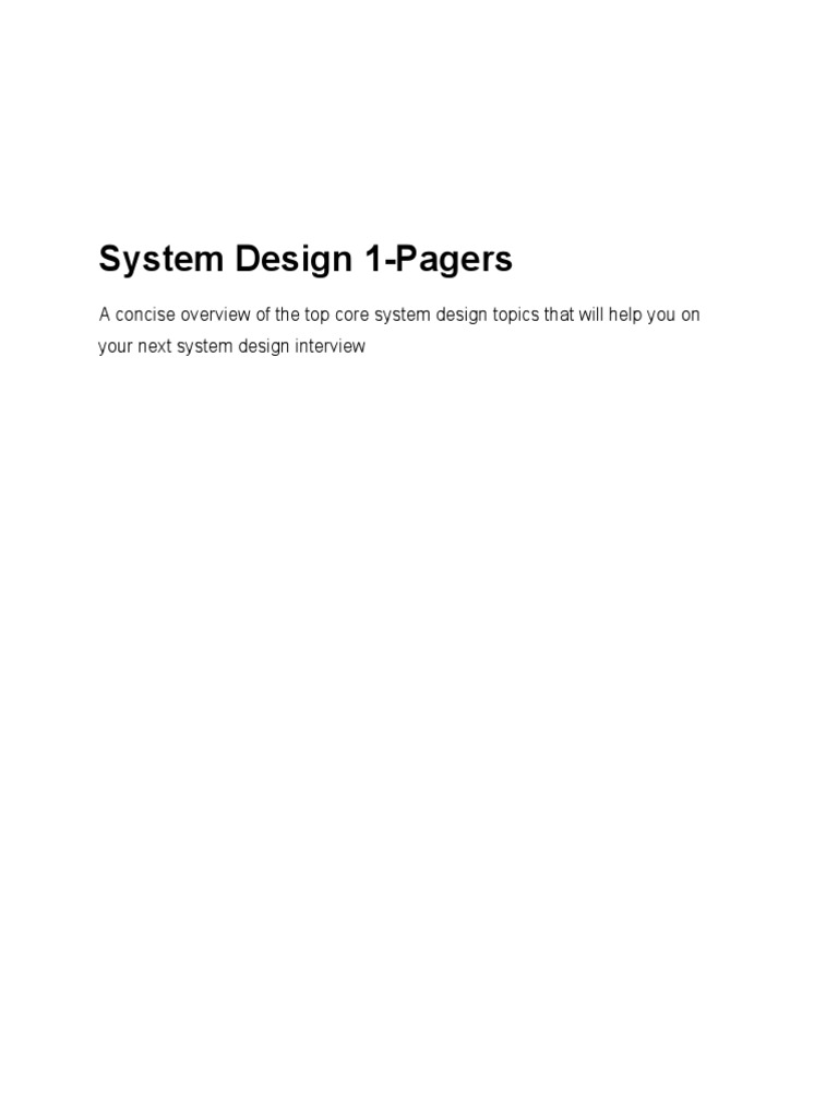 System Design For Cracking Interviews | Download Free PDF | Load ...