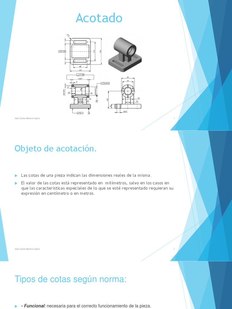 Guía de Acotación Técnica | PDF | Geometría | Espacio