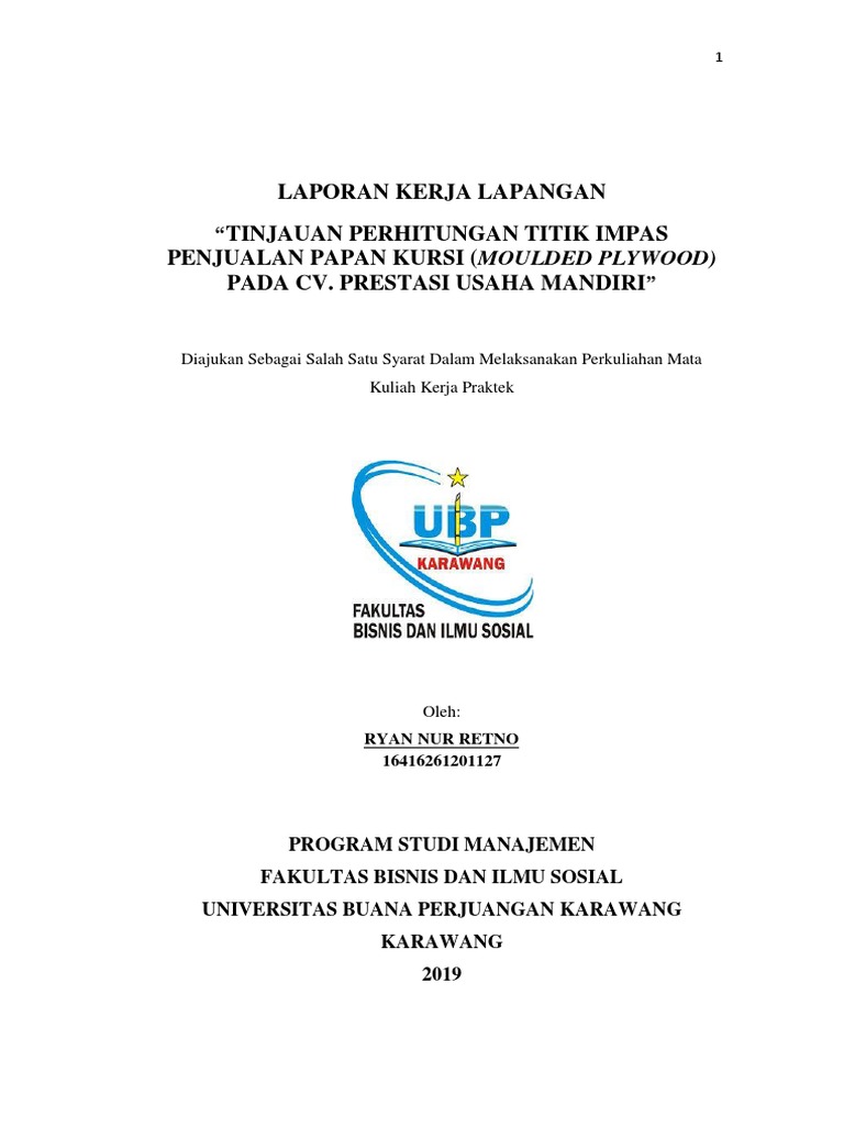 Proposal KP Ryan Nur Retno | PDF | Bisnis