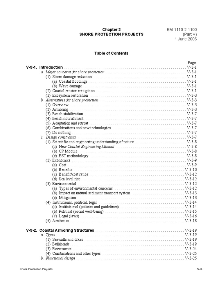 Chapter Iii Shore Protection Projects | PDF | Beach | Erosion
