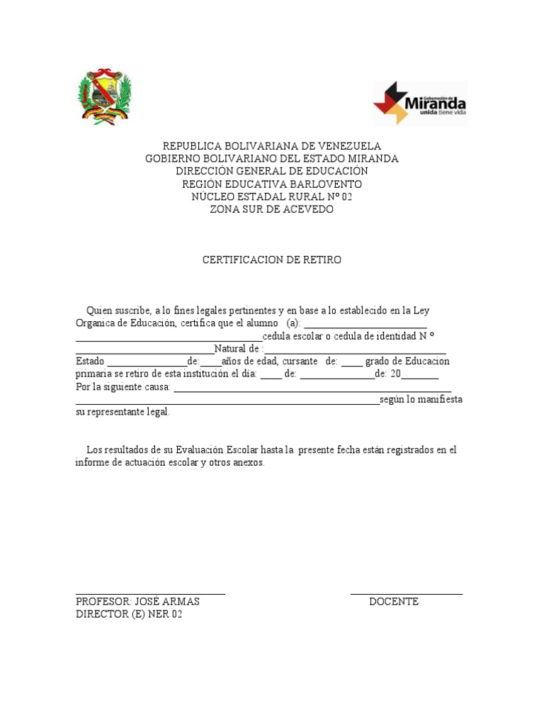 Constancia de Retiro | PDF
