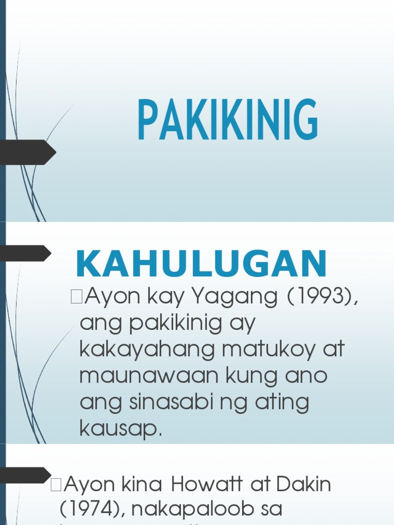 Pakikinig | PDF