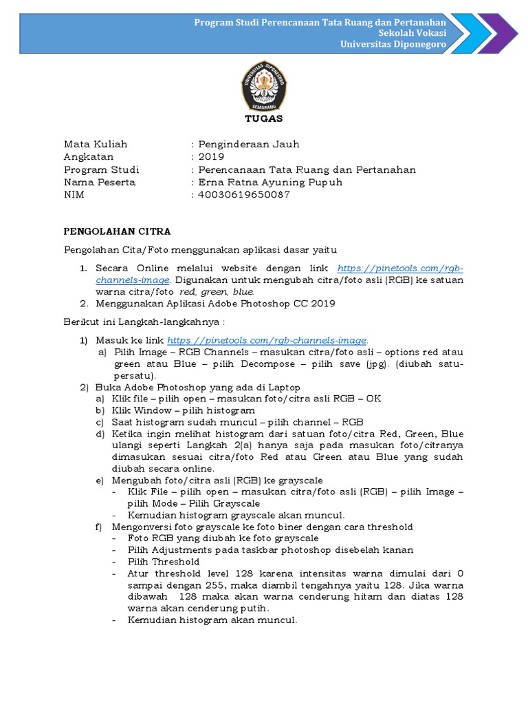 Pengolahan Citra RGB dan Grayscale | PDF | Metode & Bahan Ajar ...