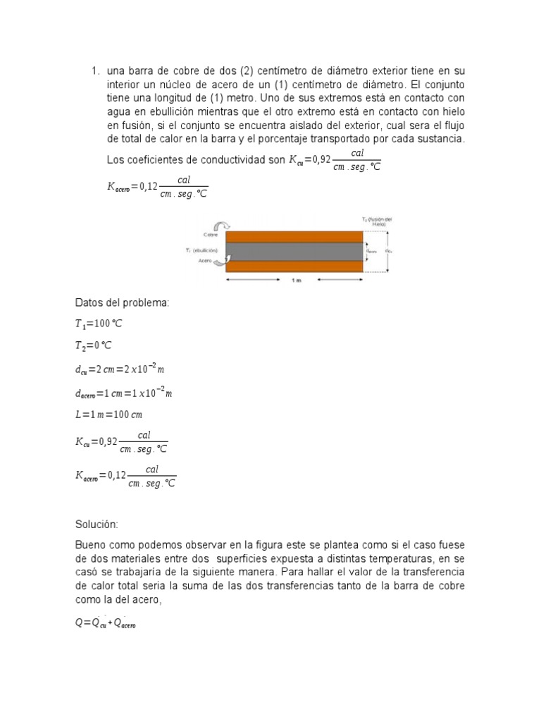 Ejercicio Resuelto Sonre Tranferencia de Calor | PDF | Calor | Transferencia de calor