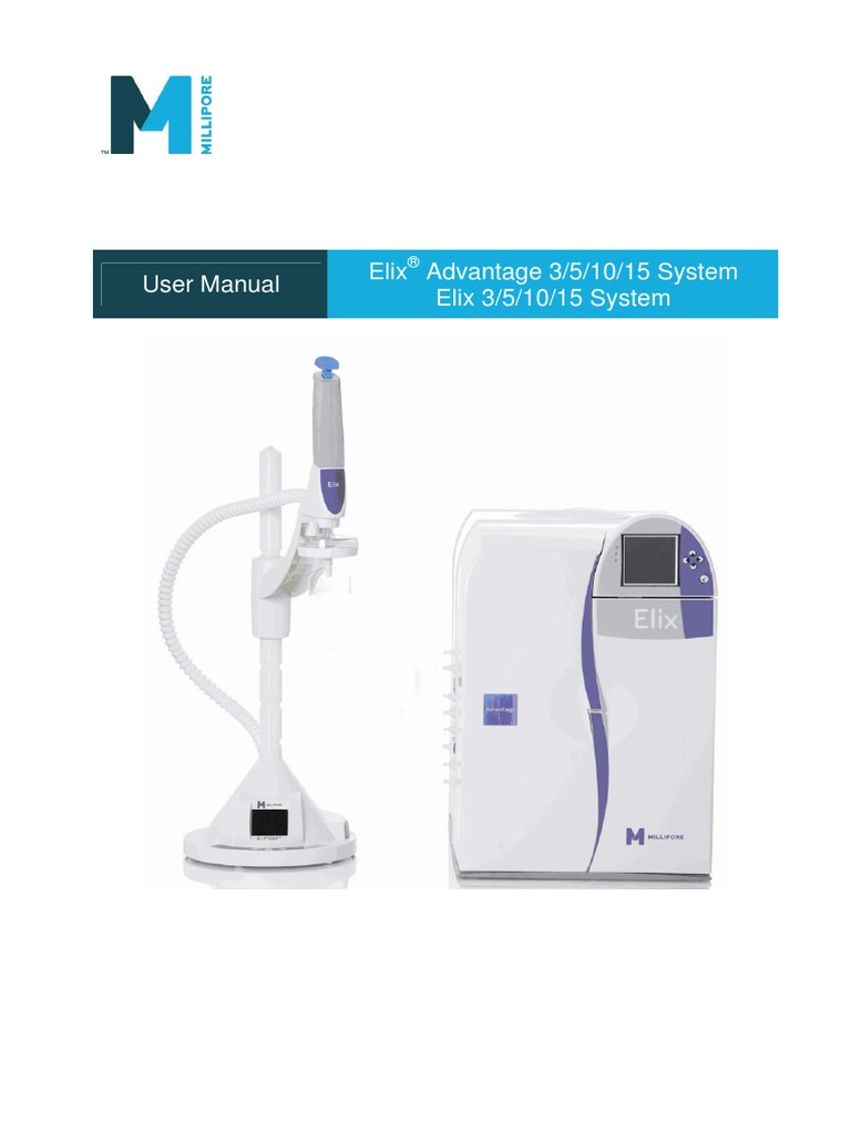 User Manual Elix Advantage 3/5/10/15 System Elix 3/5/10/15 System | PDF ...