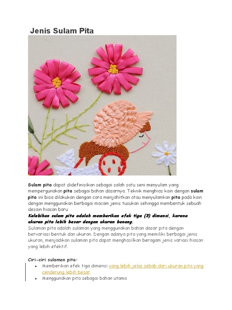 Jenis Sulam Pita | PDF