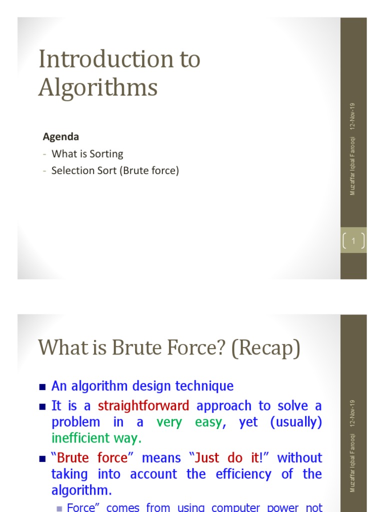 An Introduction to Selection Sort: A Brute Force Algorithm for ... An Introduction to Selection Sort: A Brute Force Algorithm for ...