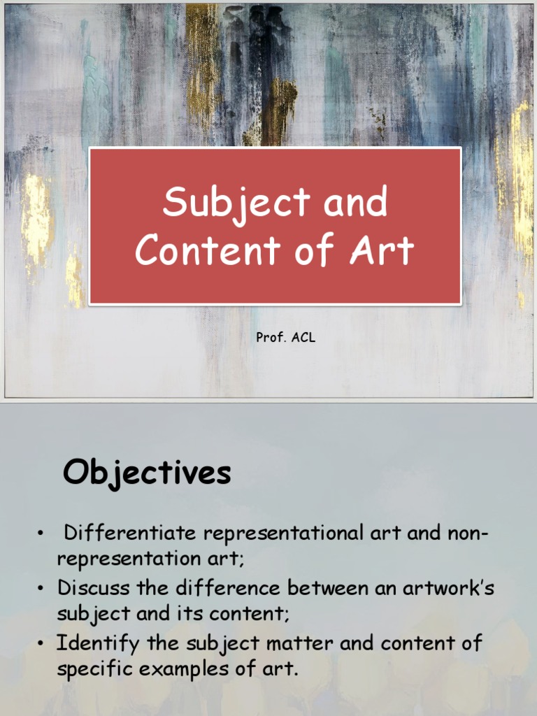 Understanding Art: Subject vs. Content | PDF | Still Life | Visual Arts
