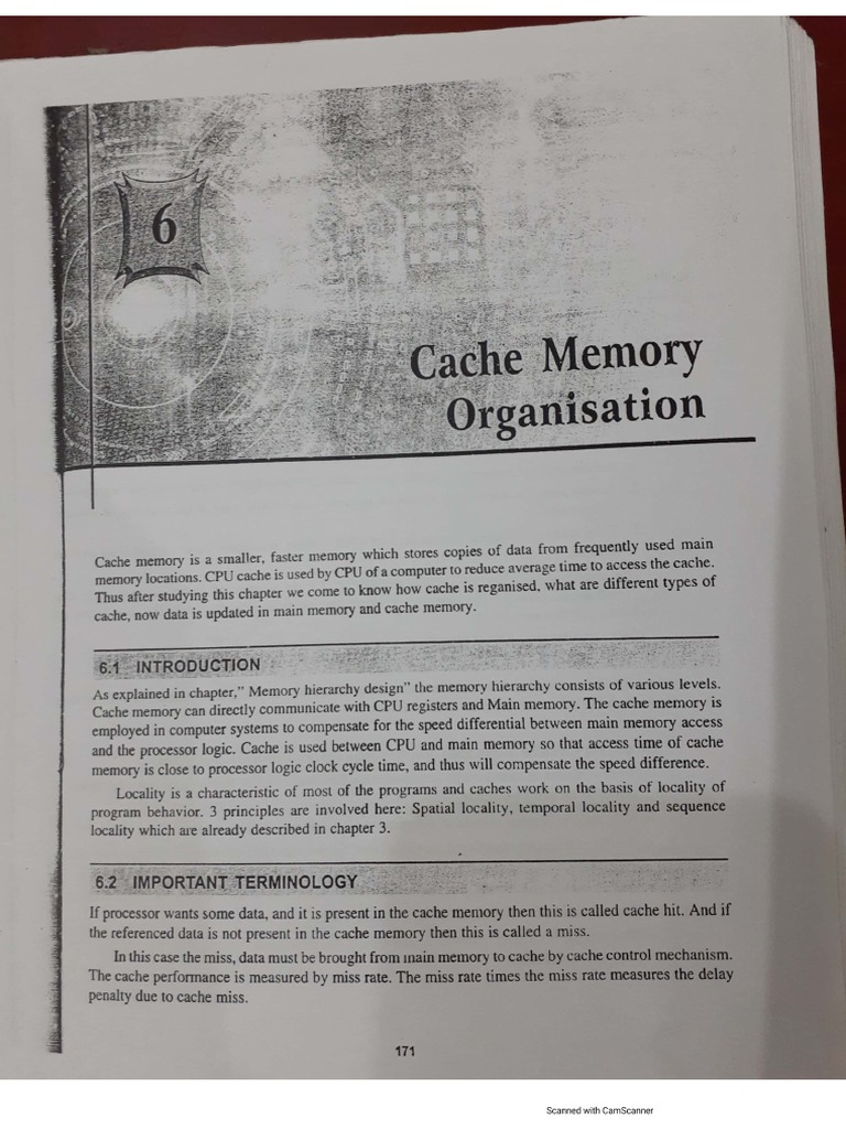 Unit-6 Cache Memory Organization | PDF | Cpu Cache | Cache (Computing)