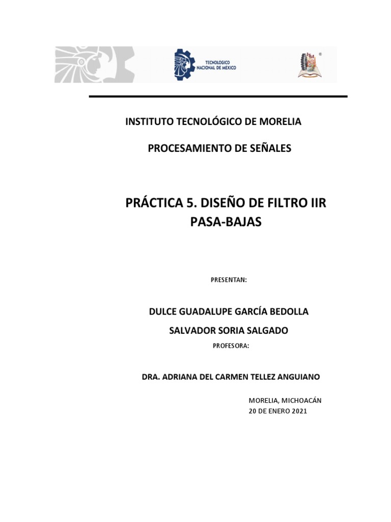 Filtrado y Reconstrucción de Audio en Matlab | PDF | Filtro electronico ...