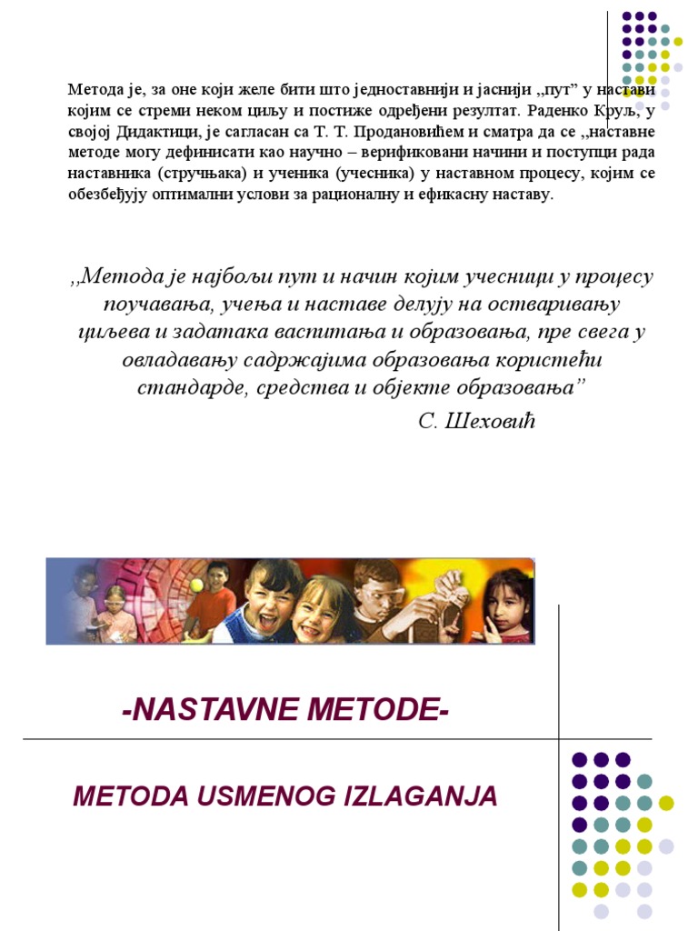 Nastavne Metode | PDF