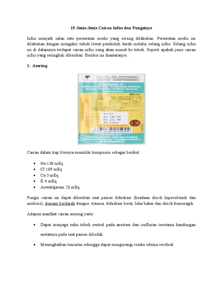 15 Jenis Infus Ok | PDF