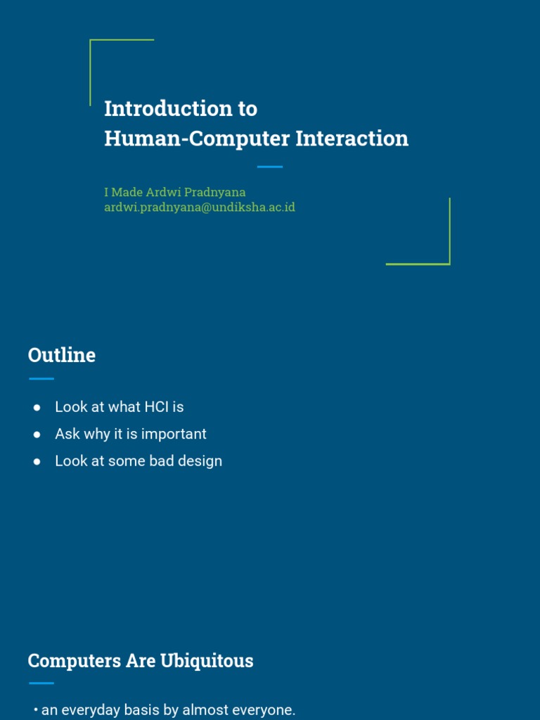 Introduction To Human-Computer Interaction | PDF