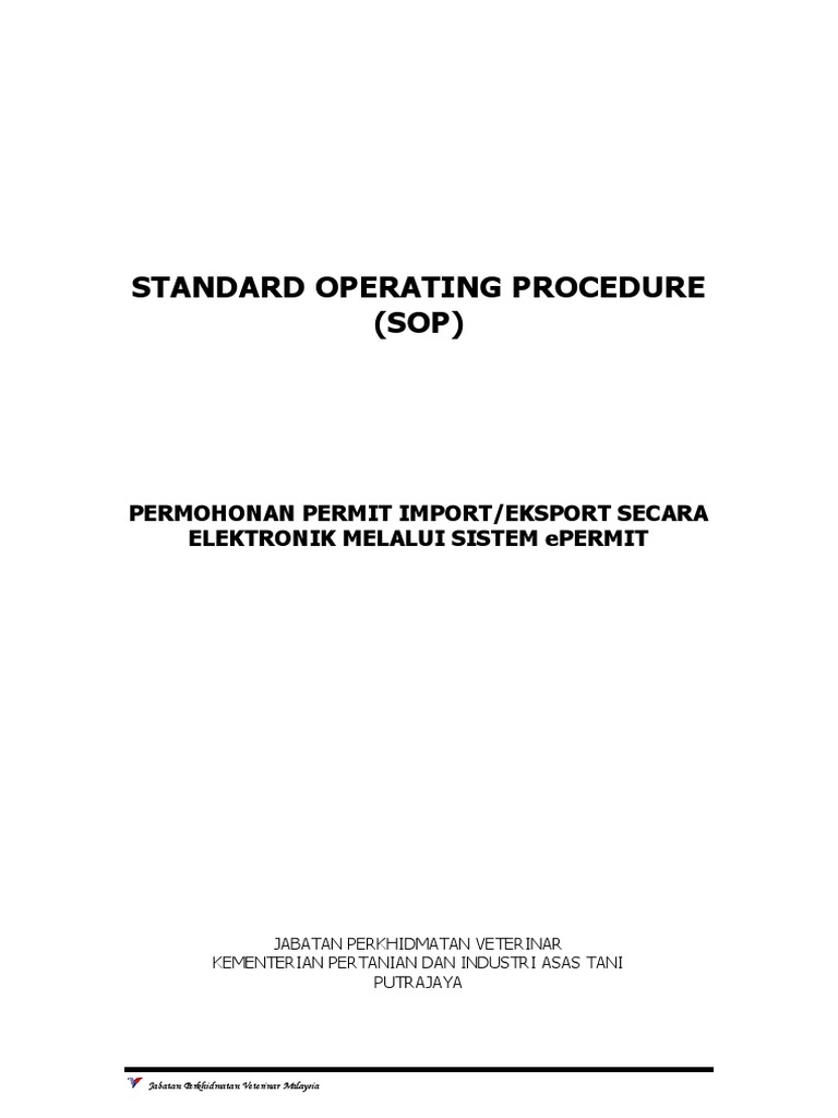 SOP Epermit 1 | PDF
