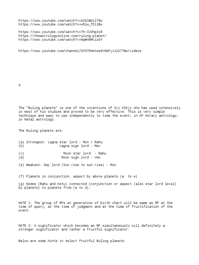 Find the Ruling Planets for any Astrological Chart or Event using this ...