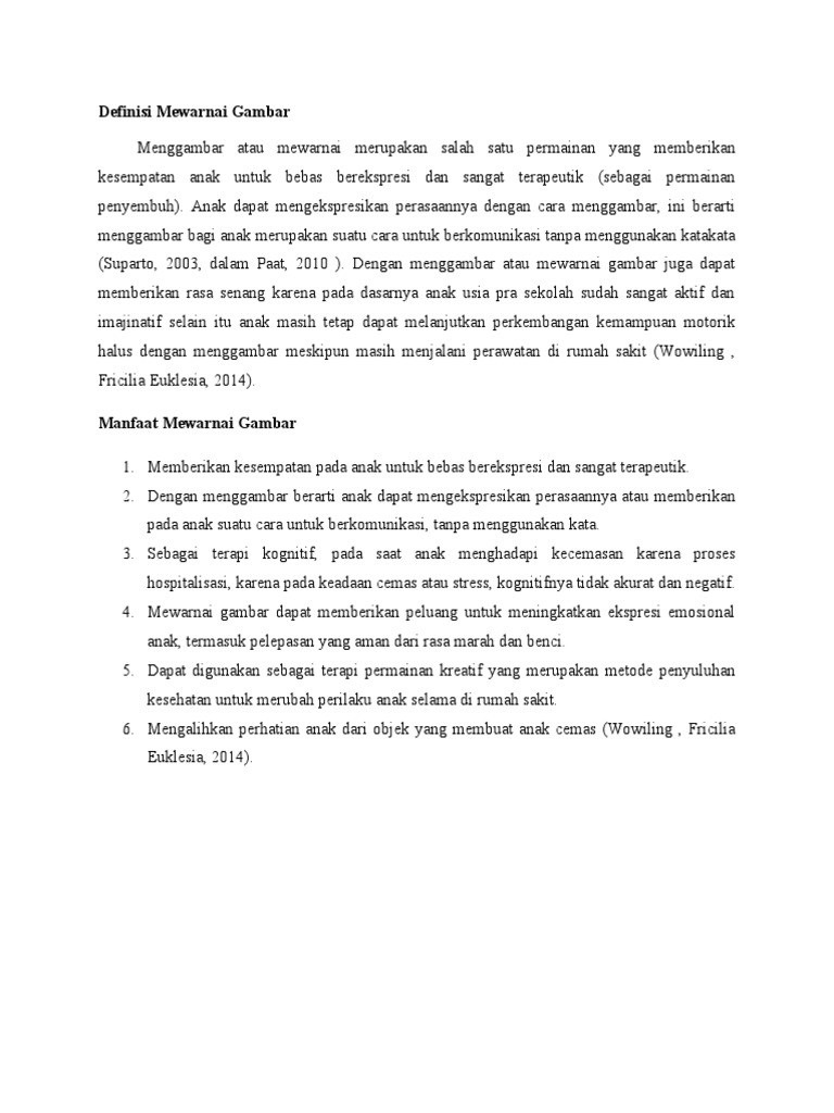 Definisi Mewarnai Gambar | PDF