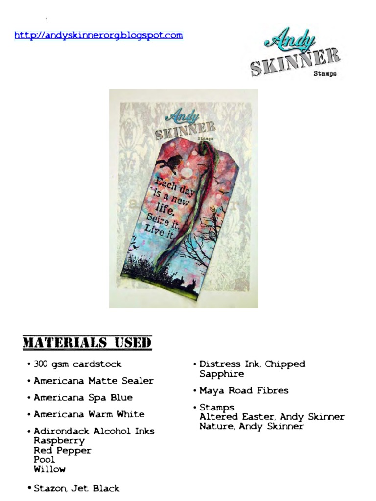 Alcohol Ink Tag Tutorial | PDF | Paint | Art Materials