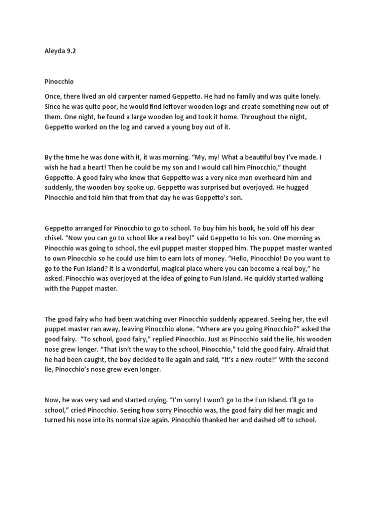 English - Teks Storytelling | PDF | Pinocchio
