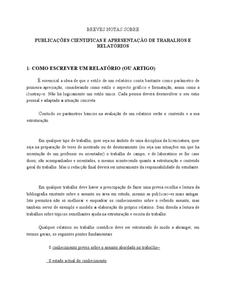 Como Fazer Um Relatório | Geografia | Geologia
