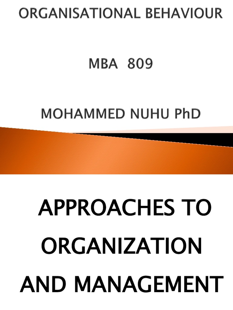 2-Mba 809 Organizational Behavior | PDF | Theory | Science