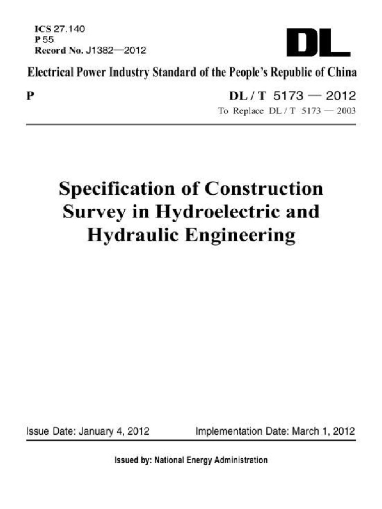 DLT-5173-2012-Specification of Construction Survey in Hydroelectric and ...