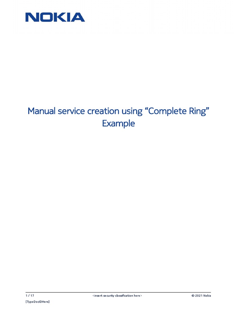 NFM-P Manual Service Creation Using "Complete Ring" Example | Download Free PDF | Network ...