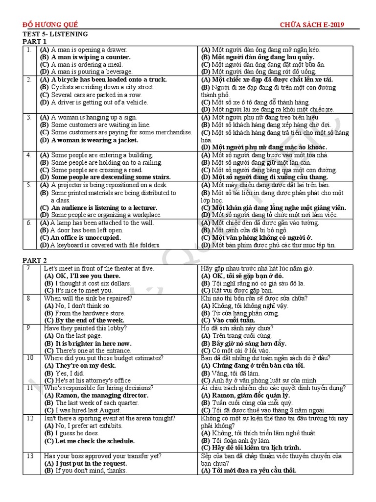 Extracted Pages From EST 2019 LISTENING | PDF